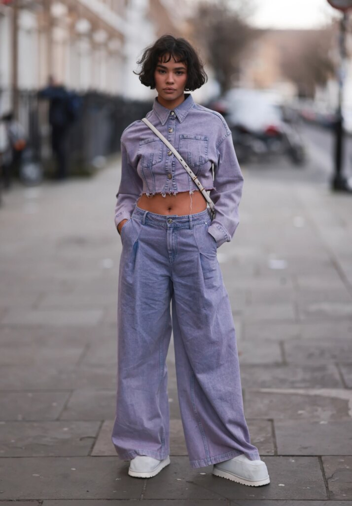 Purple jeans are the new main trend of 2026: 4 shades that will replace ...